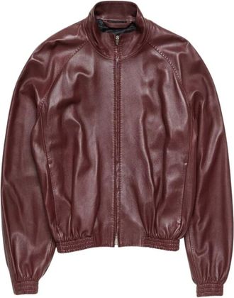 Acne Studios Homme, Vestes, Brun, Taille: XL Blouson en cuir