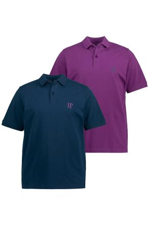JP1880 Herren gro&szlig;e Gr&ouml;&szlig;en &Uuml;bergr&ouml;&szlig;en Menswear L-8XL bis 7XL, Poloshirts, 2er-Pack, Piqu&eacute;, Seitenschlitze, Regular Fit, violett 8XL 704317836-8XL