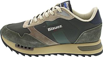 Blauer RYDER01 Milit&auml;r Marine Gr&uuml;n Herren Schuhe Sneakers Schn&uuml;rsenkel Wildleder Stoff 43