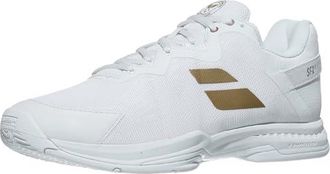 Babolat Hommes Chaussures De Tennis Baskets Formateurs, Blanc/Dor&eacute;, 49