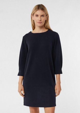 Comma Minikleid Kleid Kurzes weiches Sweatkleid mit 3/4-&Auml;rmeln