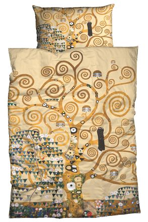 Casatex Casatex Mako-Satin Bettw&auml;sche Lebensbaum Beige 135x200 cm + 80x80 cm
