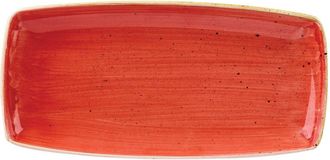 Churchill Stonecast -Oblong Plate Platte- 29,5x15cm, Farbe wählbar (Berry Red)