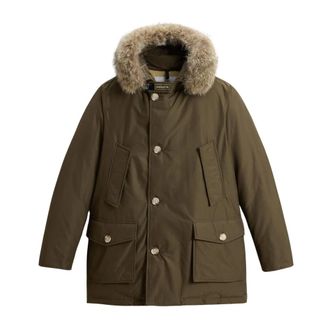 Woolrich Homme, Vestes, Vert, Taille: S Arctic Parka avec Insert en Fourrure