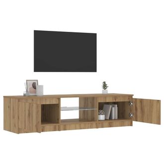 Generic TV-Schrank mit LED-Leuchten, TV-Board, Fernsehtisch, St&auml;nder, Konsole, Fernsehschrank, M&ouml;bel, Fernsehm&ouml;bel (Wei&szlig; 120x30x36 cm) (140 x 40 x 36 cm)