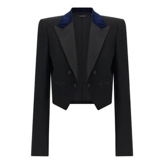 Tom Ford Femme, Vestes, Noir, Taille: 36 FR Blazer Smoking Aff&ucirc;t&eacute;
