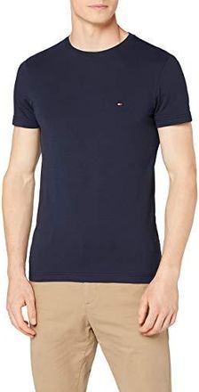 Tommy Hilfiger Homme Core Stretch Slim Cneck Tee T Shirt, Bleu (Navy Blazer 416), S EU