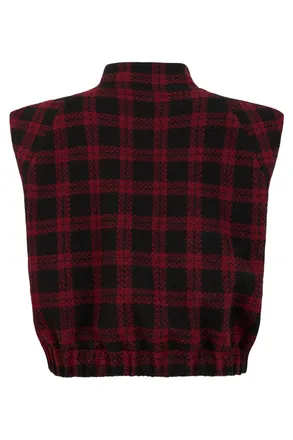 Pinko Checked Vest - Black