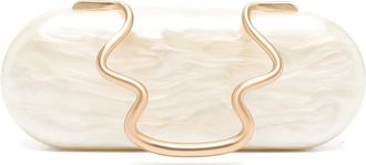 Cult Gaia Ilaria Marbled-effect Sculptural Clutch Bag