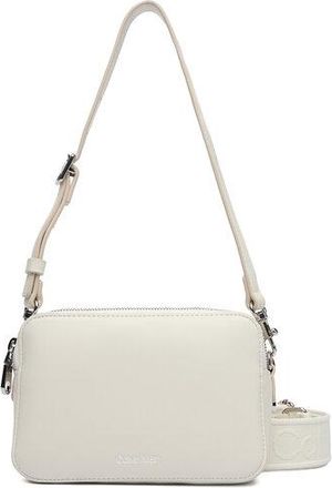 Calvin Klein Handtasche Webbing Double Strap Camera Bag LV04F3165G Weiß