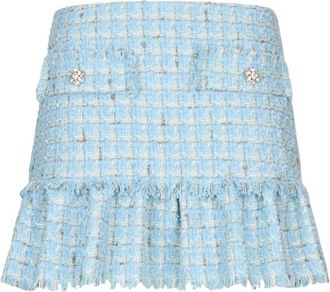 Liu Jo Femme, Jupes, Bleu, Taille: 38 FR Mini-jupe &agrave; volants