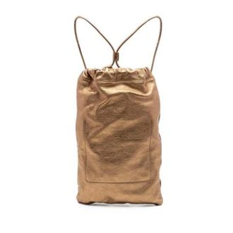 Burberry Pre-owned Sac &agrave; dos en cuir m&eacute;tallis&eacute; - Femme - Pre-owned - Brun - Taille: ONE Size