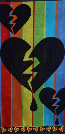 Betz Velours Strandtuch Strandlaken Duschtuch Badetuch 100% Baumwolle 70x140cm Dessin: Herzen