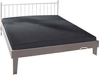 Bassetti Spannbettlaken Uni E1/556 Titan Baumwolle/Elastan, Maße: 180cm x 200cm, 200cm x 220cm, 9302337
