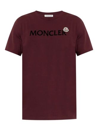 Moncler t-shirt à logo imprimé - Rouge
