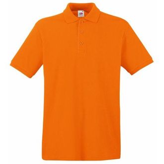 Fruit Of The Loom Premium Polo à manches courtes pour homme - Orange - L