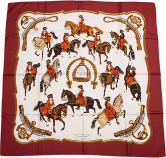 Herm&egrave;s T&uuml;cher & Schals - Hermes Classic REPRISE Silk Carre 90 Scarf Tuch - Gr. unisize - in Rot - f&uuml;r Damen
