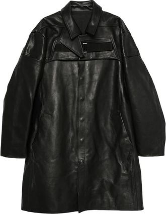 Rick Owens 2 Piece Mac Leather Longline Coat