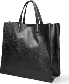Gave Lux Sac &agrave; bandouli&egrave;re en cuir v&eacute;ritable pour femme Made in Italy 34,5 x 32 x 17 cm GLX228104523FBG, Noir, Taille unique