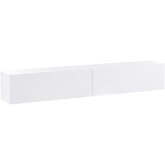 Beliani Beliani - TV-Möbel Weiß Faserplatte 180 cm Hängend 2 Türen Einfarbig Schmal Modern Schlicht TV-Hängeschrank Fernsehschrank TV-Lowboard Wohnzimmer