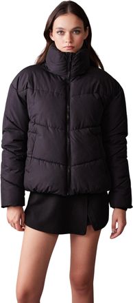 DeFacto Damen Winterjacke Jacke Mantel - Stilvolle Damenbekleidung für die kalte Jahreszeit - Eleganter Wintermantel für Damen in langer Ausführung Relax Fit 