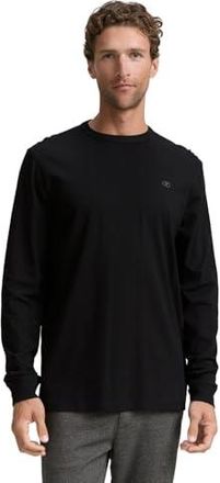Tom Tailor 1048902 T-Shirt &agrave; Manches Longues, 29999-Black, XXL Hommes