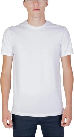 A|X Armani Exchange Homme, Tops, Blanc, Taille: 2XL Crew Neck Short Sleeve Tee