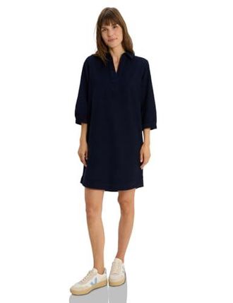 Cecil 1408901 Robe en Velours c&ocirc;tel&eacute; de Couleur Unie, Urban Dark Blue, XXL Femmes