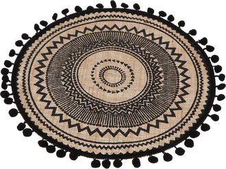 NUOBESTY Rundes Gewebtes Platzset Dekoratives Hitzebest&auml;ndiges Platzset Gewebte Geschirrmatte Hitzeisolierende Untersetzer F&uuml;r Geschirr Und T&ouml;pfe Tischunterlag