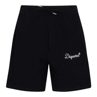 Dsquared2 Homme, Shorts, Noir, Taille: XL Relaxed Fit Cotton Shorts