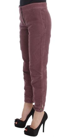 Ermanno Scervino Womens Bordeaux Cotton Cropped Cargo Pants
