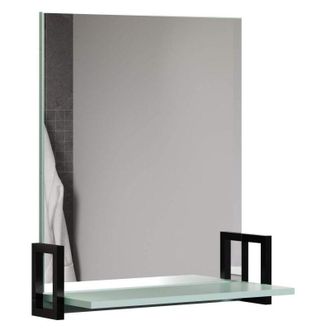 ebuy24 Matix Bad Spiegel mit Ablage blau, grau