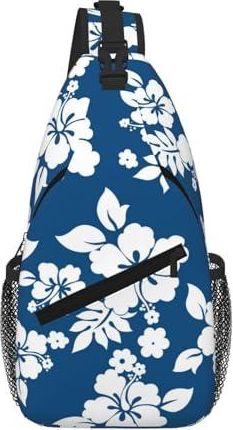 Generic Sacoche Port&eacute; &eacute;paule Imprim&eacute; floral hawa&iuml;en Multifonction Sac De Poitrine Mode Sac &agrave; Poitrine pour Voyage Homme Femme