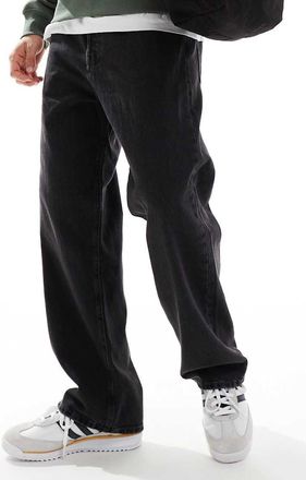 Jack & Jones Alex - Weite Jeans in verwaschenem Schwarz