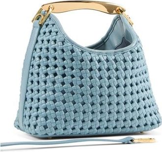 Elleme Sac &agrave; main Boomerang tress&eacute; en cuir