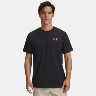 Under Armour Left Chest Logo Kurzarm-Oberteil für Herren Schwarz / City Khaki XXL