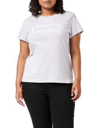 Levi's Damen The Perfect Tee T-Shirt,Geo Batwing Fill Misty Lilac,XS