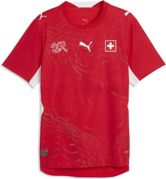 Puma Maillot Authentic Home Suisse 2026 Homme, Accessoires, Rouge, 3XL