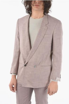 Corneliani no vent notch lapel VOGUE double-breasted blazer size 50