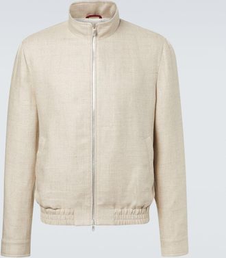 Brunello Cucinelli Veste en soie, lin et laine