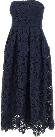 Rotate Rotate Birger Christensen, Femme, Robes, Bleu, Taille: 36 FR Lace Midi Dress