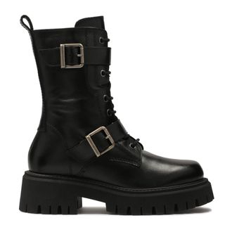 Kazar Hohe Stiefel verziert mit Riemen und Schnallen - - Shoes - Damen - Schwarzk - 37 EU