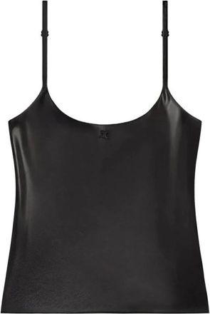 Courr&egrave;ges Femme, Tops, Noir, Taille: 40 FR Hauts sans manches