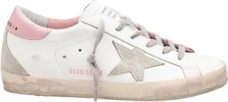 Golden Goose Low-Top Sneaker - Super Star Sneakers In White And Pink Leather - Gr. 36 (EU) - in Wei&szlig; - f&uuml;r Damen