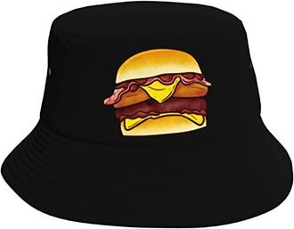 Generic Unisex Chapeau de Soleil Hamburgers à la Viande épaisse Chapeaux de Soleil de Plage Funky Bobs Homme pour Plage activités Camping