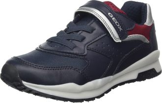 Geox Jungen J Pavel Sneaker, Navy Dk Red, 34 EU
