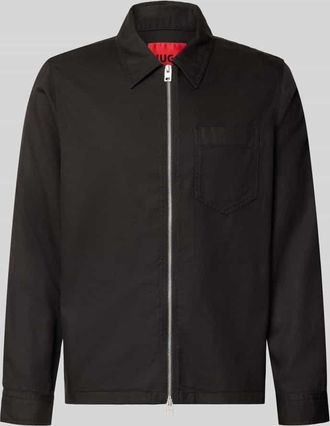 HUGO BOSS Regular Fit Bomberjacke / Blouson aus Lyocell-Baumwoll-Mix Modell Enasoz