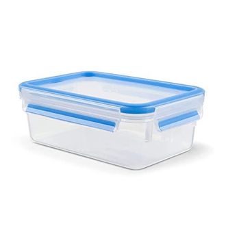 T-fal K3021212 - Masterseal Fresh - Bo&icirc;te plastique de conservation alimentaire rectangulaire - 1 L - Bleu