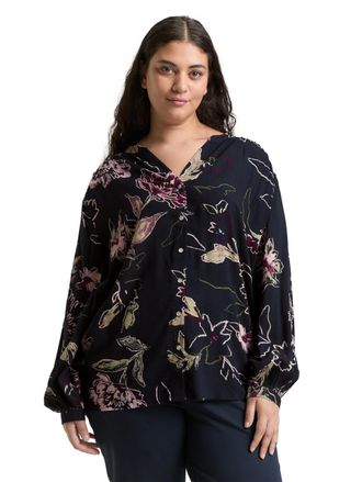 Tom Tailor Damen 1048390 Bluse, 38400-Big Flower Design, 52