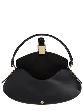 Ganni Womens Bag B-Kat Black Recycled Leather Shoulder